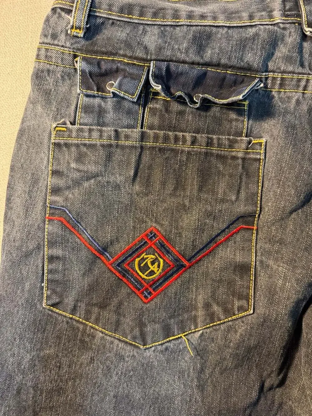 Red Ape | Jeans | Red Ape Authentic Embroidered Baggy Denim Jeans 42x32 ...